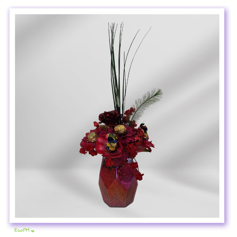 Ruby Romance Chocolate Arrangement - Handcrafted Luxury Gift